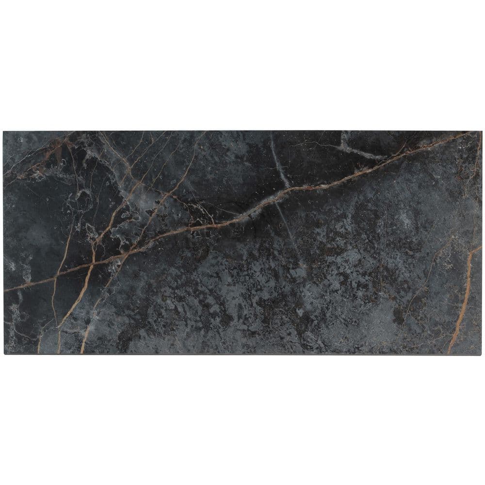 Apollo Tile Pinnacle 24 in. x 48 in. Matte Charcoal Gray with Fiery ...