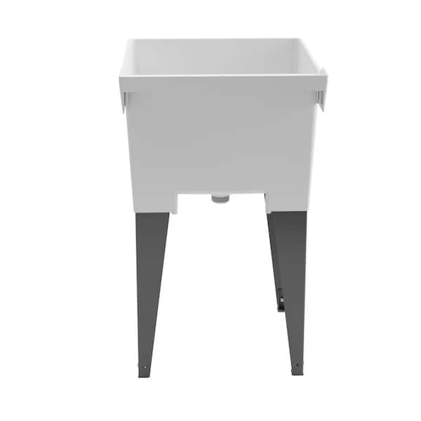 MUSTEE Utilatub 24 in. x 20 in. Structural Thermoplastic Floor-Mount ...