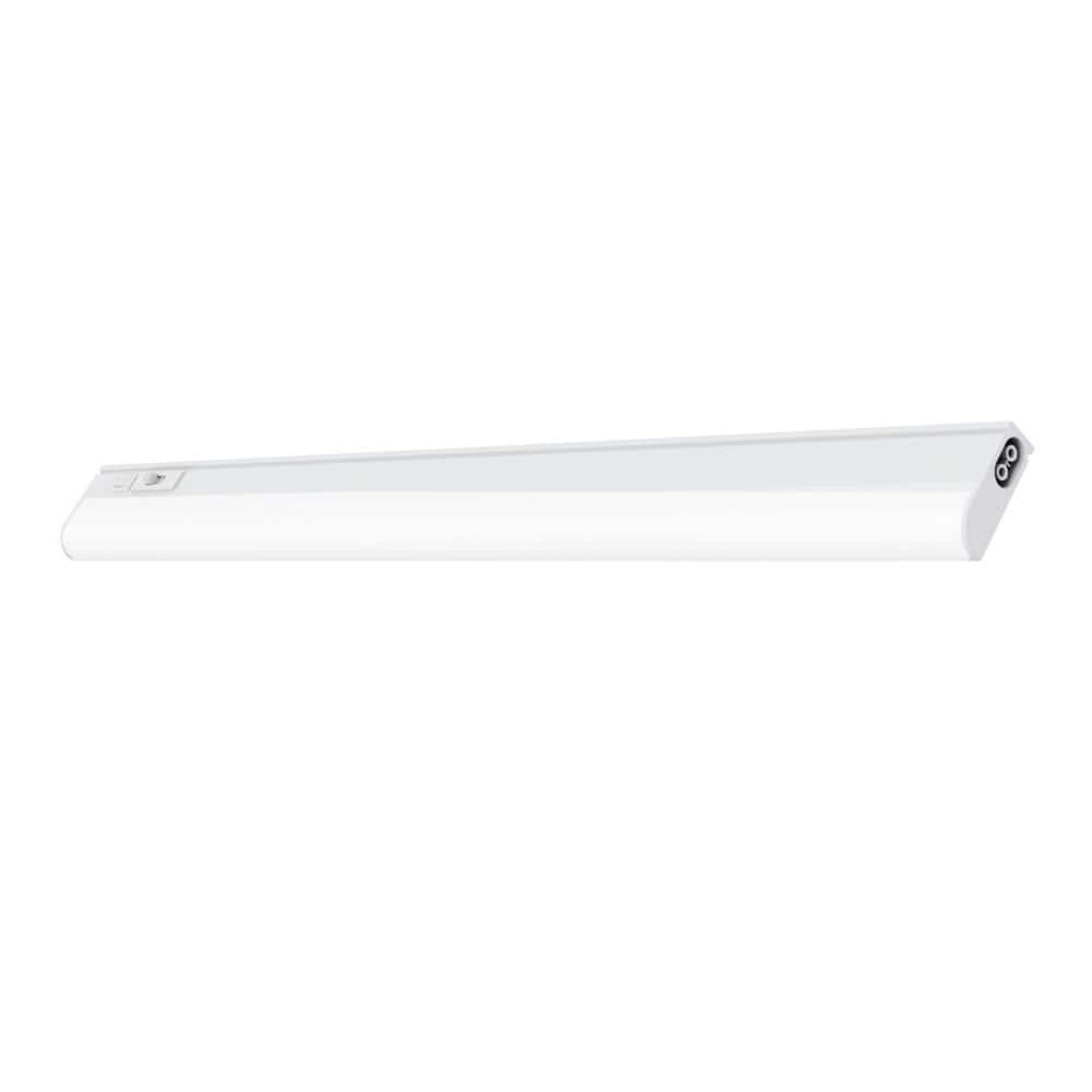 Commercial Electric 24 in. Plug-In White Integrated LED Linkable 2 ...