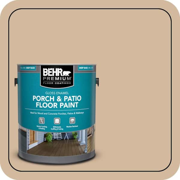 BEHR PREMIUM 1 gal. #S280-3 Practical Tan Gloss Enamel Interior ...