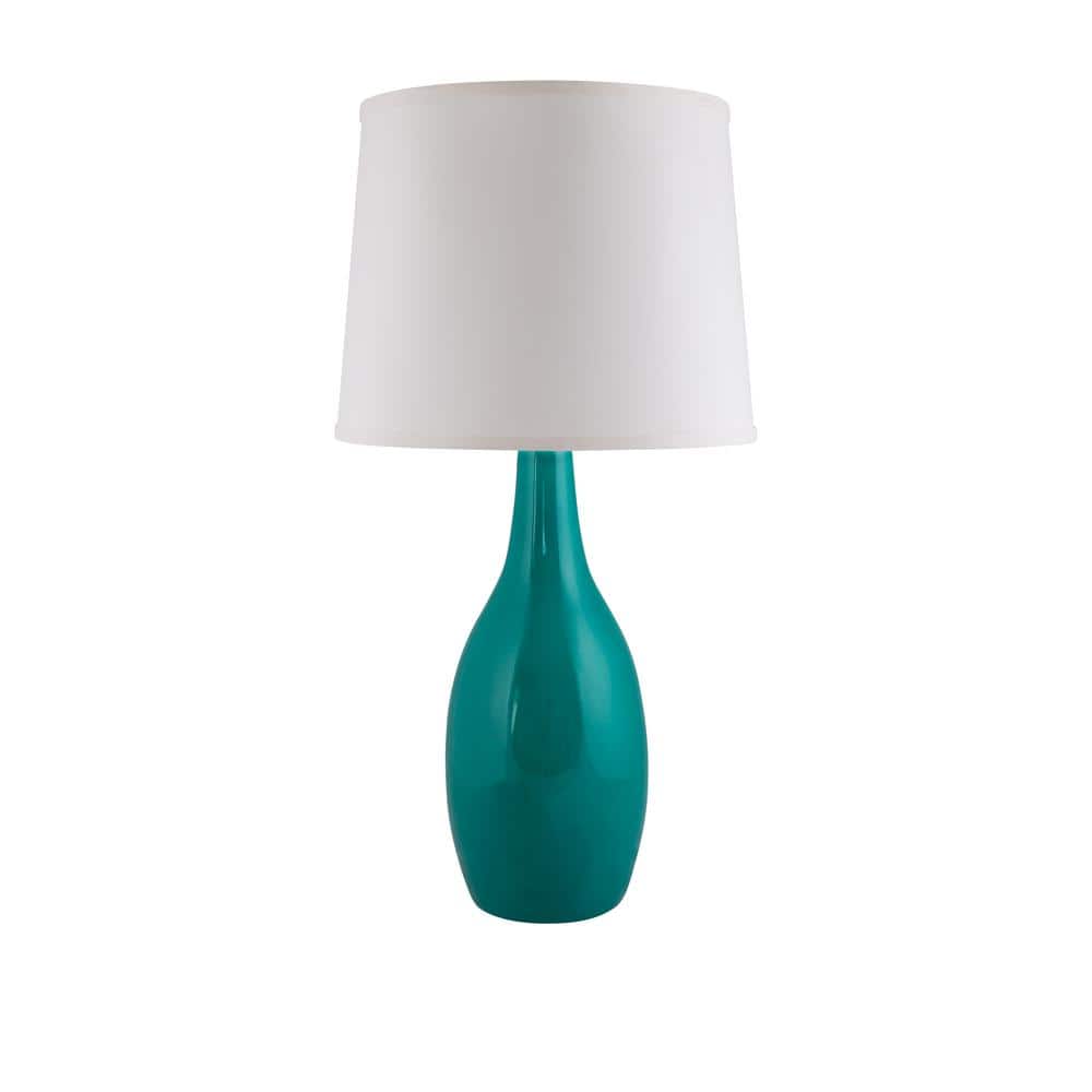 Reviews for Droplet 25 in. Bayside Turquoise Indoor Table Lamp | Pg 1 ...