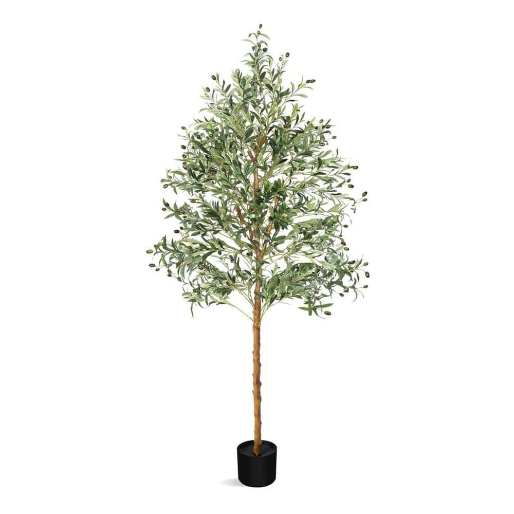 Gravee 7FT Artificial Olive Tree Indoor,Faux Olive Tree with Lifelike ...