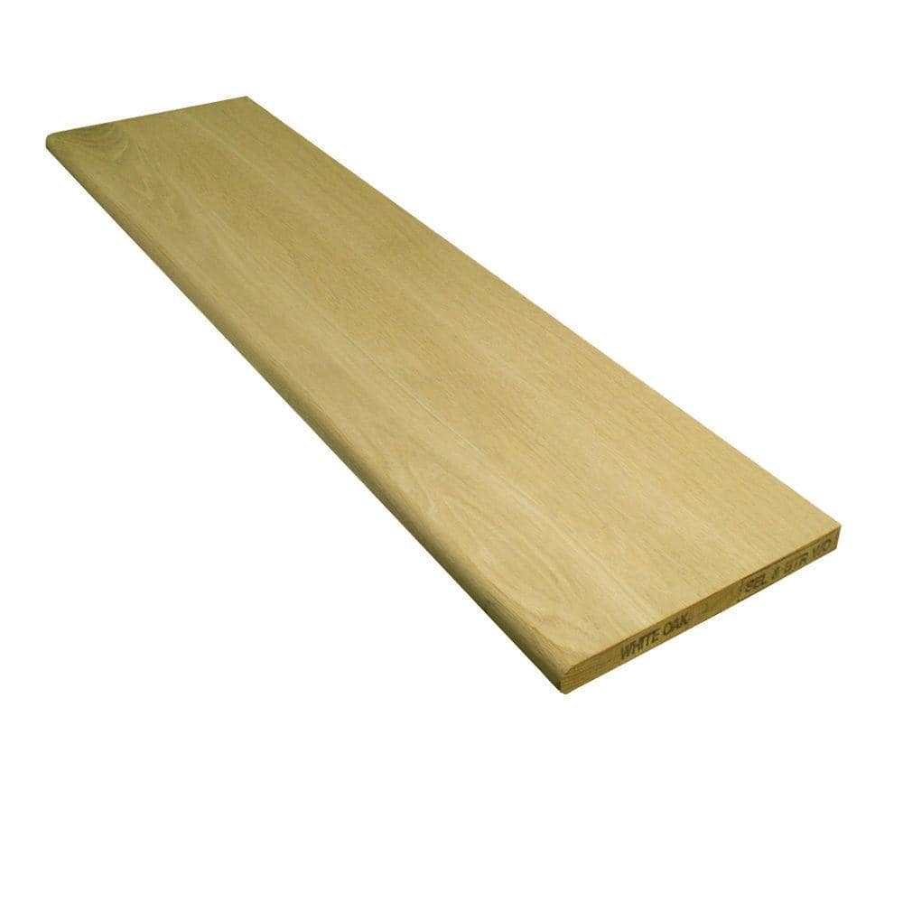 Stairtek 1 in. x 11.5 in. x 48 in. Unfinished White Oak Tread BTWO1148 ...