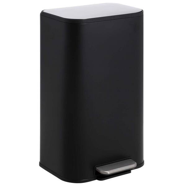 Hefty 13.3 Gal. Touch Lid Trash Can Black (2-Pack) HFTCOM-2166075-2 ...