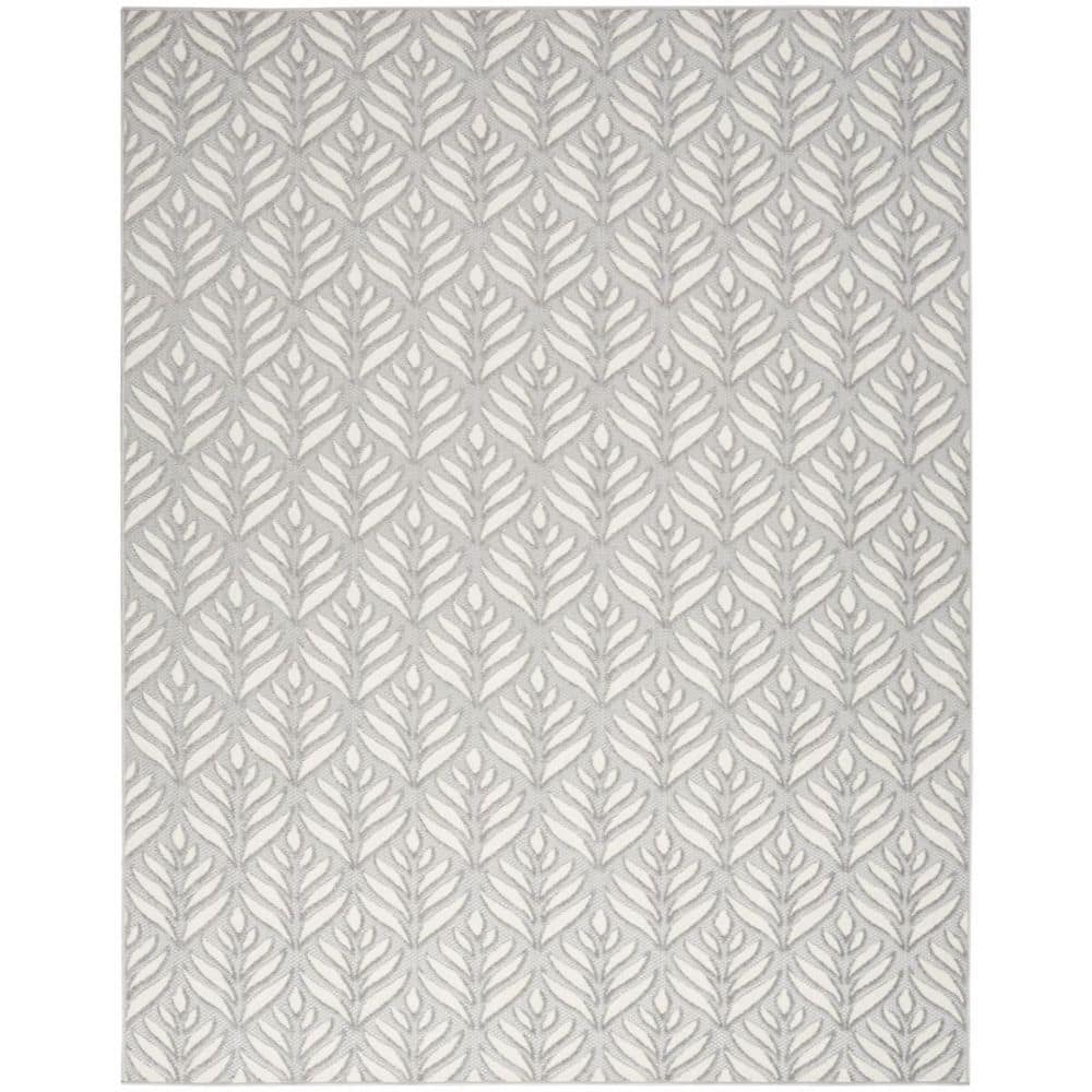 HomeRoots Gray 9 ft. x 12 ft. Woven Polypropylene Rectangle Indoor ...