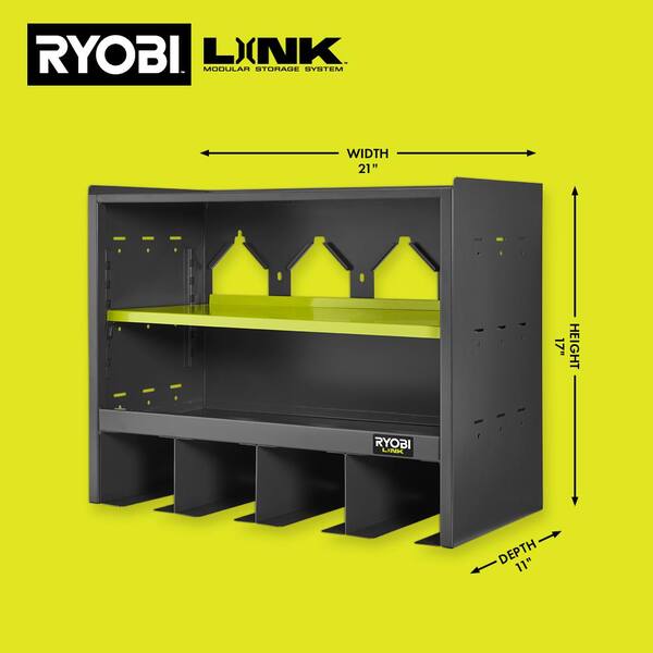 RYOBI LINK Open Tool Organizer Cabinet with LINK Accessory Rail (2-Pack ...