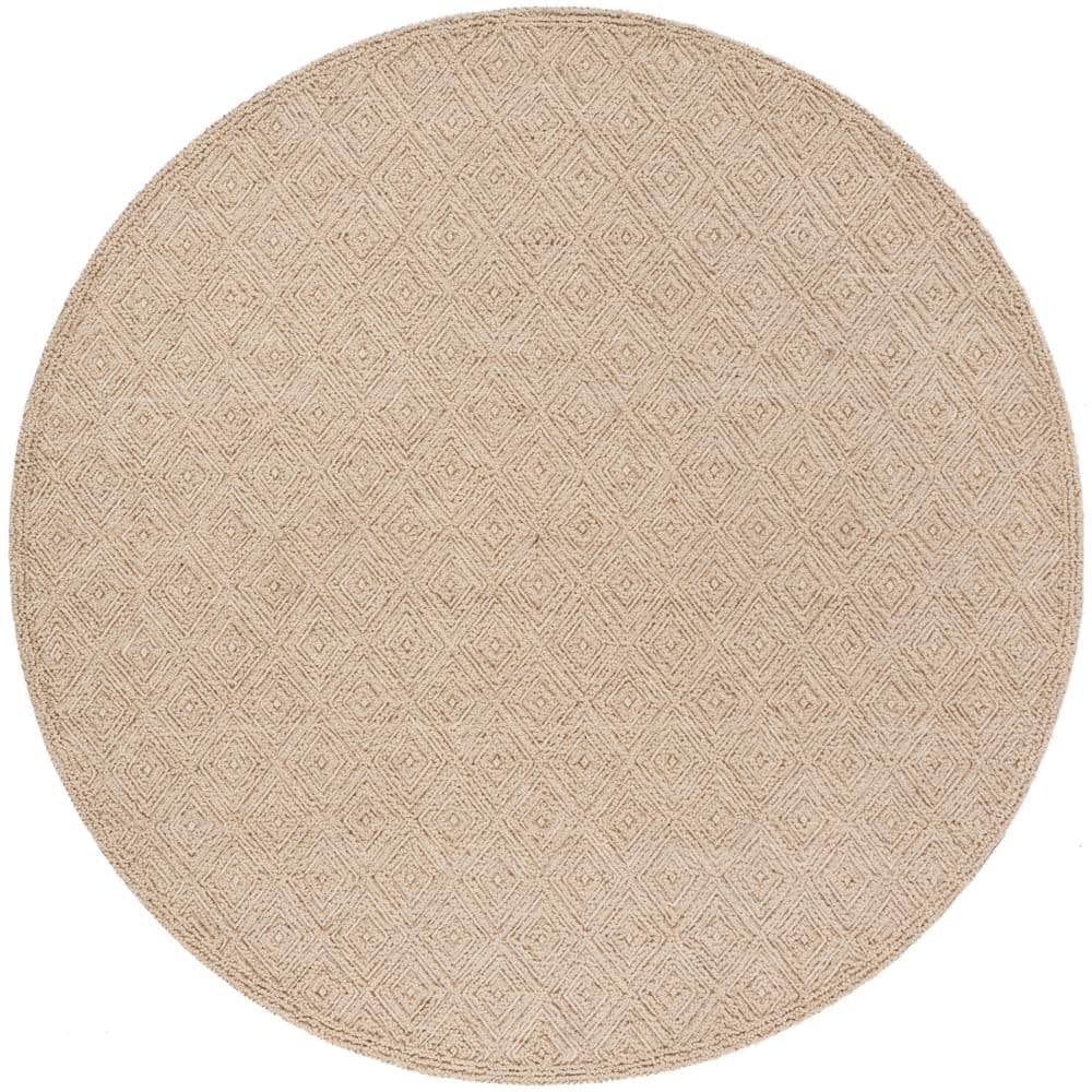 SAFAVIEH Trace Beige 6 ft. x 6 ft. Round Area Rug TRC250B-6R - The Home ...