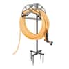 Misopily Freestanding Heavy-Duty Garden Hose Holder, Metal Hose Stand ...