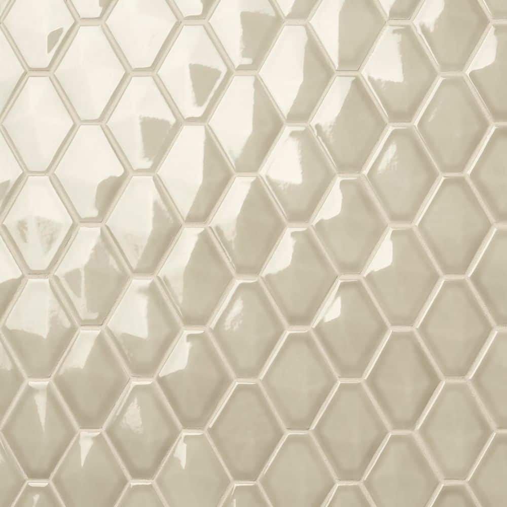 Ivy Hill Tile Medley Diamond Celadon Green 10.39 in. x 12.55 in. Glossy ...