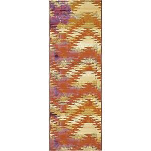 Unique Loom Outdoor Azera Multi 2' 0 x 6' 0 Runner Rug 3138550 - The ...