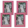 Wexford Home Modern 3.5 in. x 5 in. Hot Pink Picture Frame (Set of 4 ...