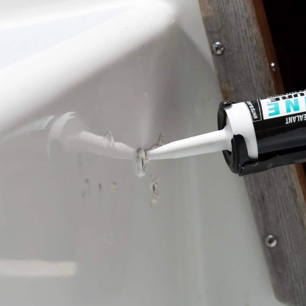 PL Marine Fast Cure 10 oz. Polyether Adhesive Sealant White Cartridge ...