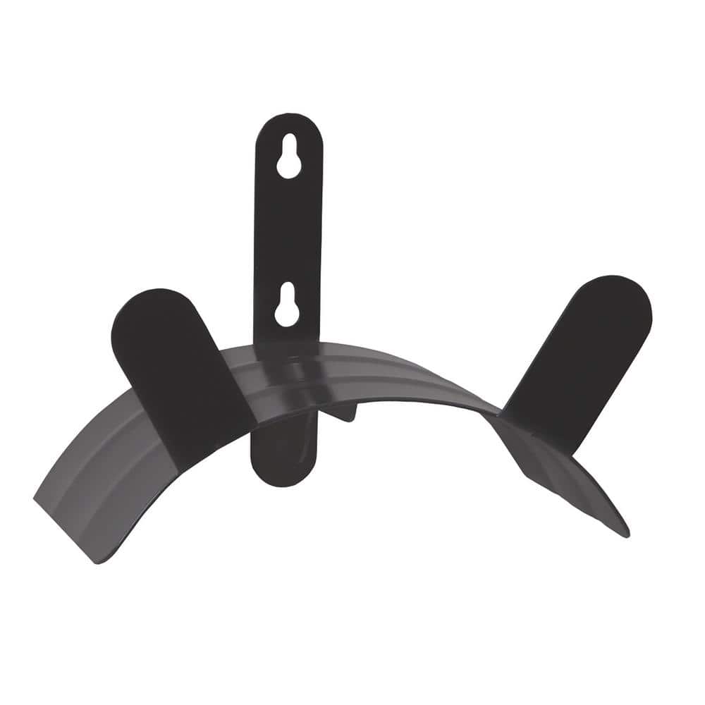 LIBERTY GARDEN 125 ft. Black Steel Heavy-duty Wall Mounted Garden Hose ...