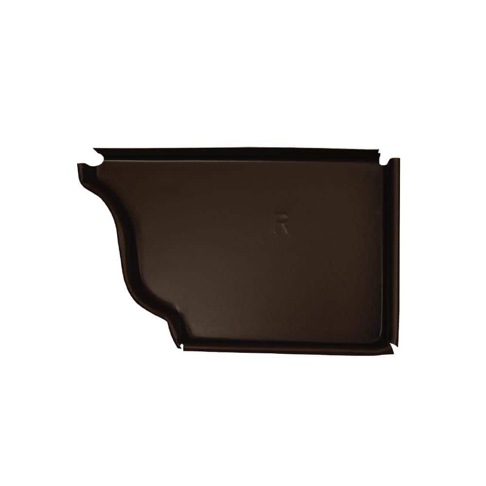 Amerimax Home Products 5 in. Alcoa Musket Brown Aluminum K-Style Right ...