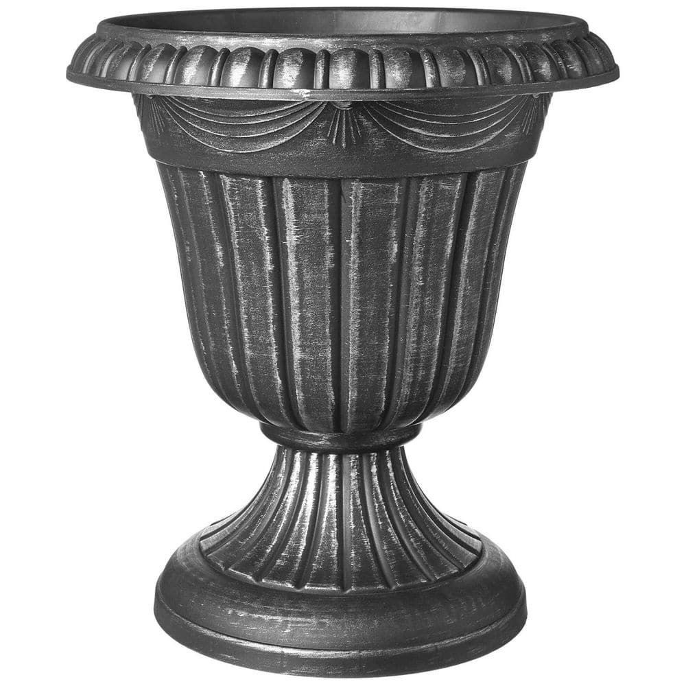 16 in. W x 18 in. H Black Plastic Urn HP0ABRY6TI - The Home Depot