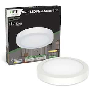 Honeywell 48 in. Rectangular Ceiling Light Flush Mount White Selectable ...