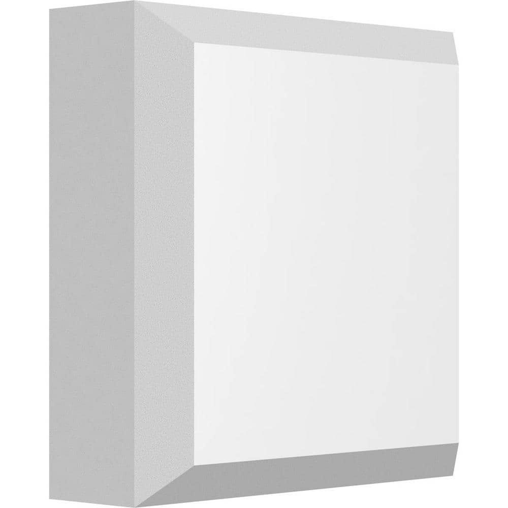 Ekena Millwork 1 in. x 3 in. x 3 in. PVC Standard Sedgwick Rosette with ...