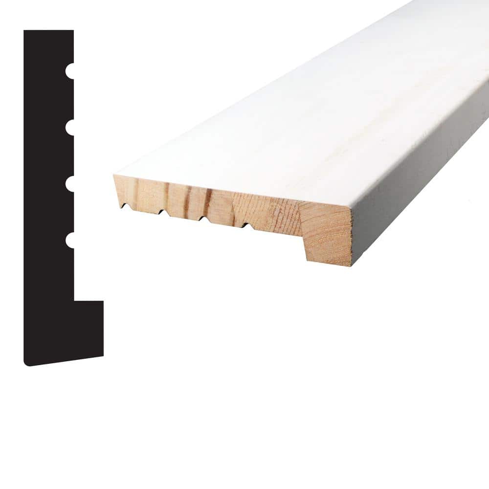Alexandria Moulding 1-1/4 in. D x 5-1/4 in. W x 84 in. L Pine Wood ...