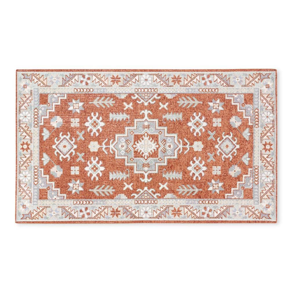 TOWN & COUNTRY LIVING Luxe Livie Forever Vintage Rust Ivory 24 in. x 40 ...
