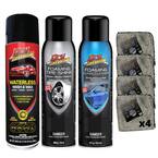 Dry Shine Waterless Car Wash Exterior Detailing Kit Plus 4 Dual Pile ...