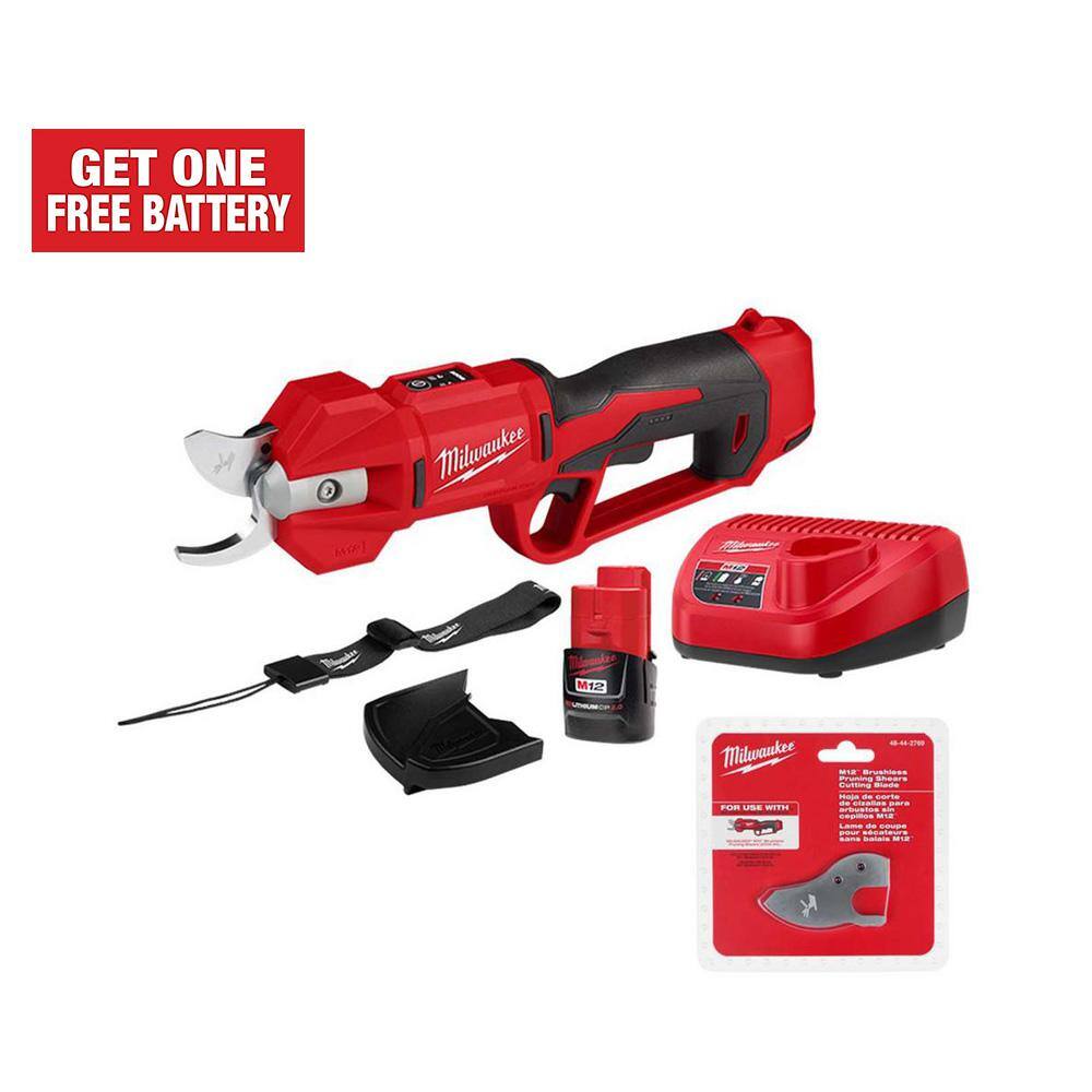 Milwaukee M12 12V Cordless Brushless Pruner Shears (Tool