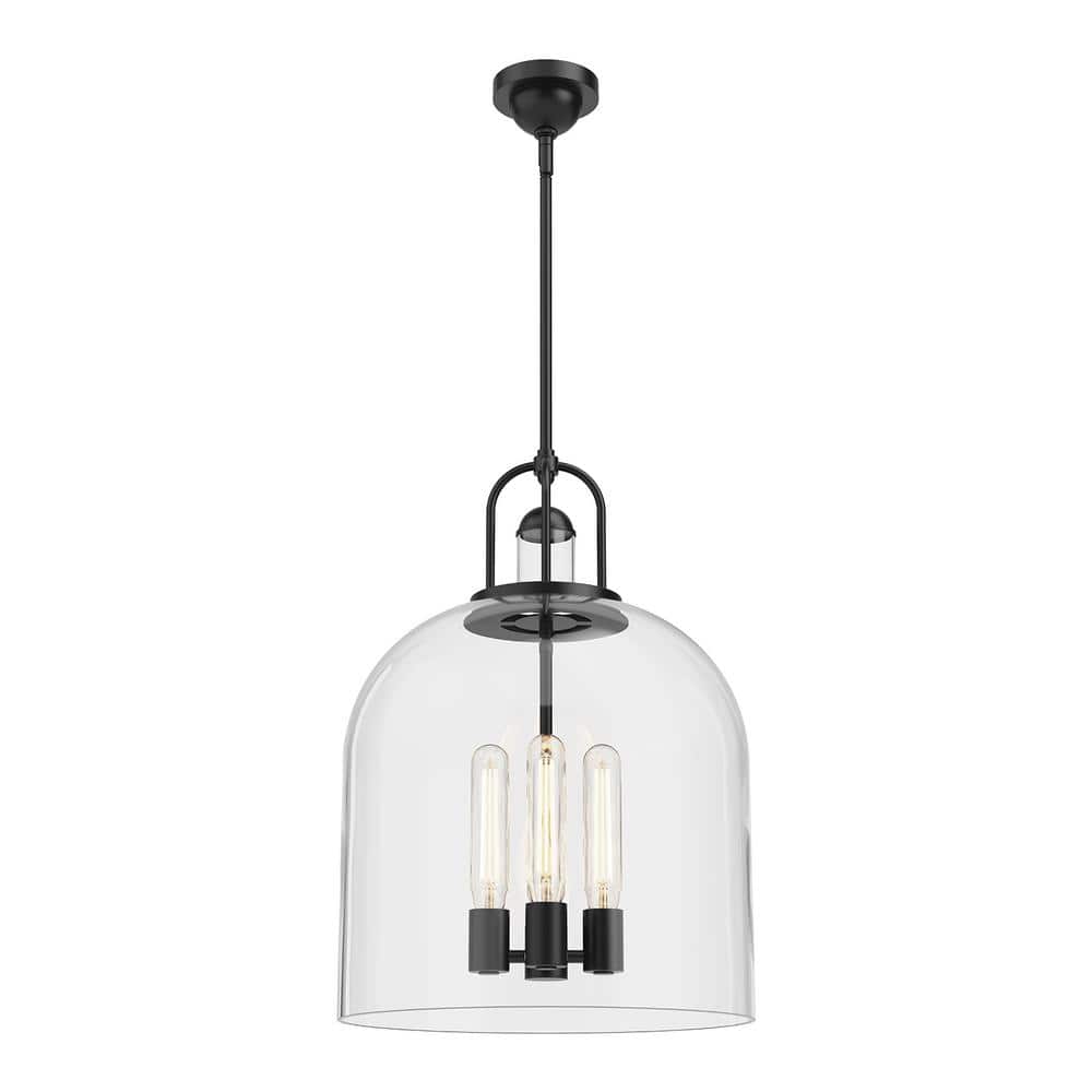 ALORA MOOD Lancaster 16 in. 4 Light 60-Watt Matte Black Pendant Light ...