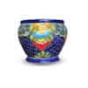 Ravenna Pottery Talavera 10 in. Blue Rib Top Ceramic Planter AWT-918 ...