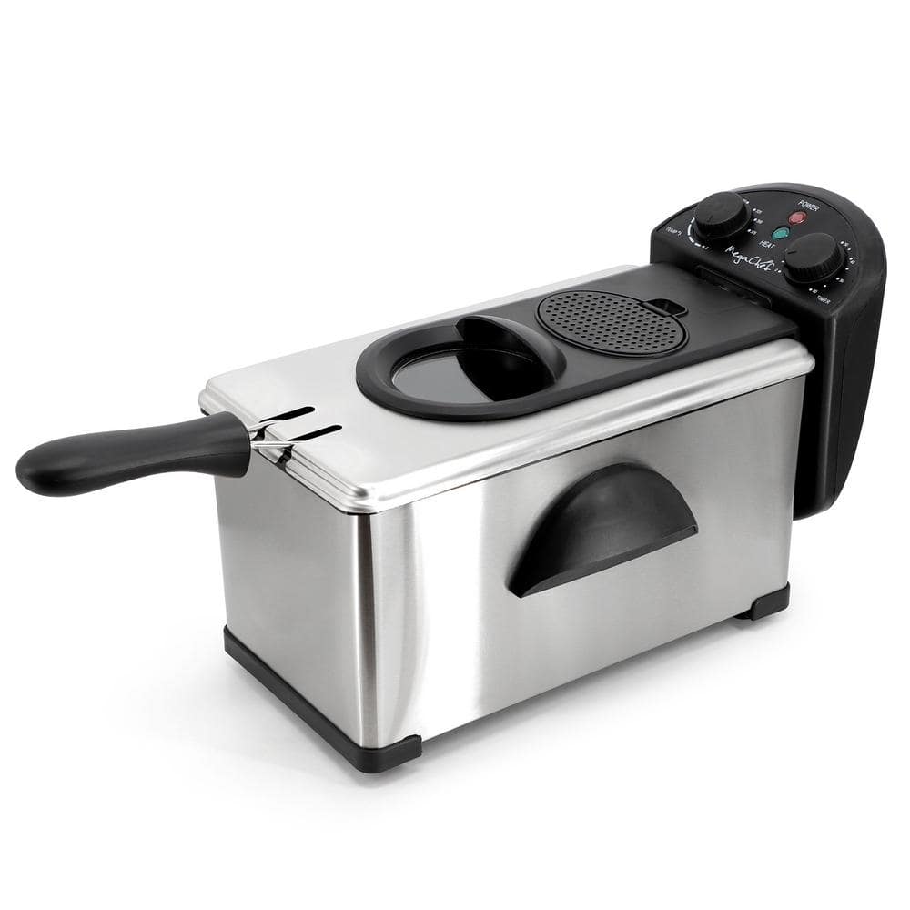 MegaChef 3.17 qt. Stainless Steel Electric Deep Fryer with Timer in ...
