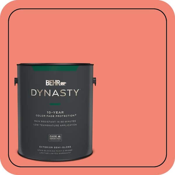 BEHR DYNASTY 1 gal. #T16-07 Coralette Semi-Gloss Exterior Stain ...