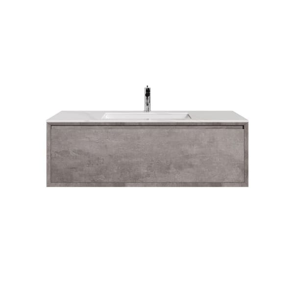 Reviews for Home Decorators Collection Blakely 37 in. Single Sink Shale ...