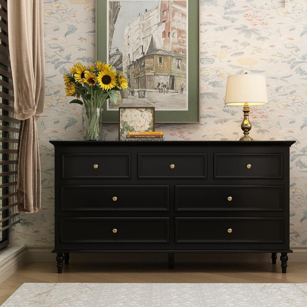 7 drawer dresser black store