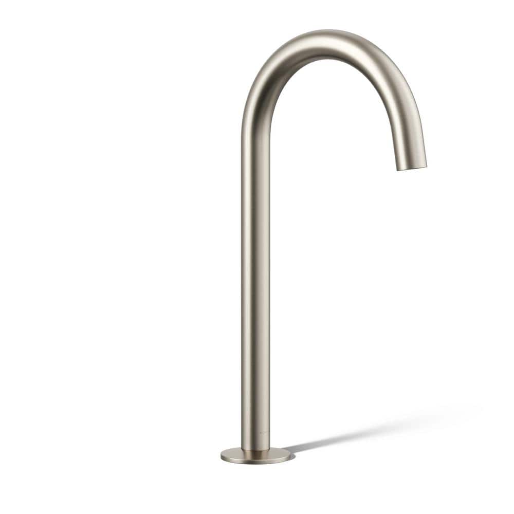 KOHLER Components Tall Bathroom Sink Spout with Tube Design in Vibrant Brushed Nickel 77965-BN ...