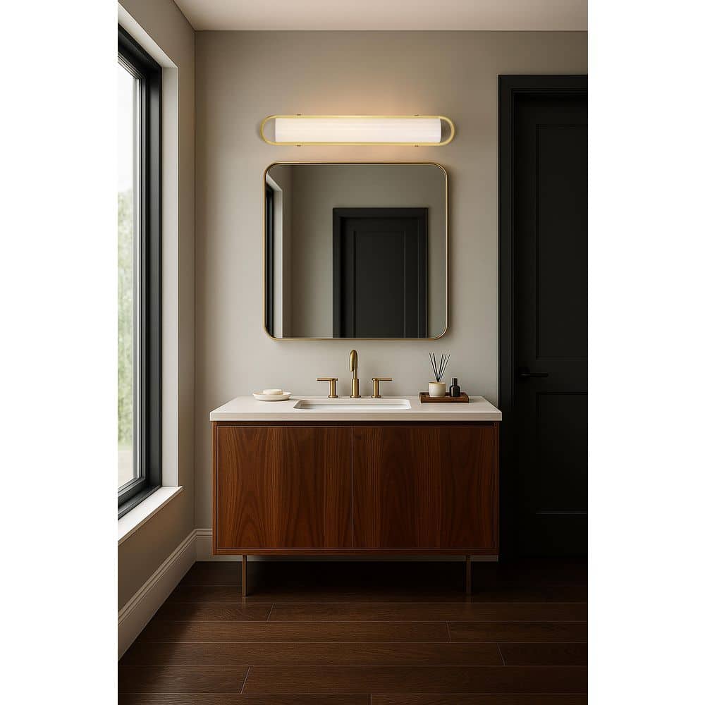 SATCO Velano 24 in. 1-Light Brushed Brass Selectable Integrated LED ...