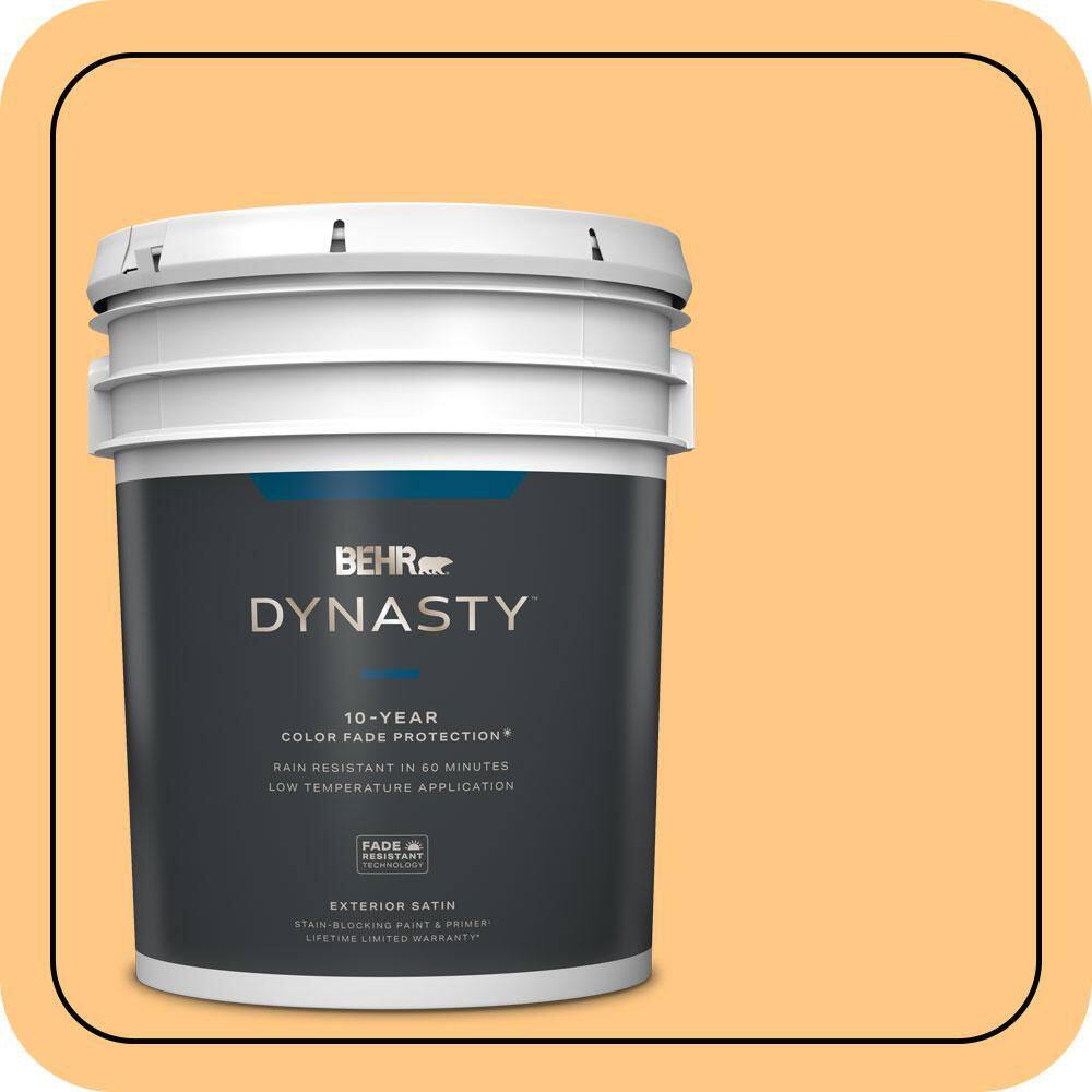 BEHR DYNASTY 5 gal. #290B-5 Torchlight Satin Enamel Exterior Stain ...