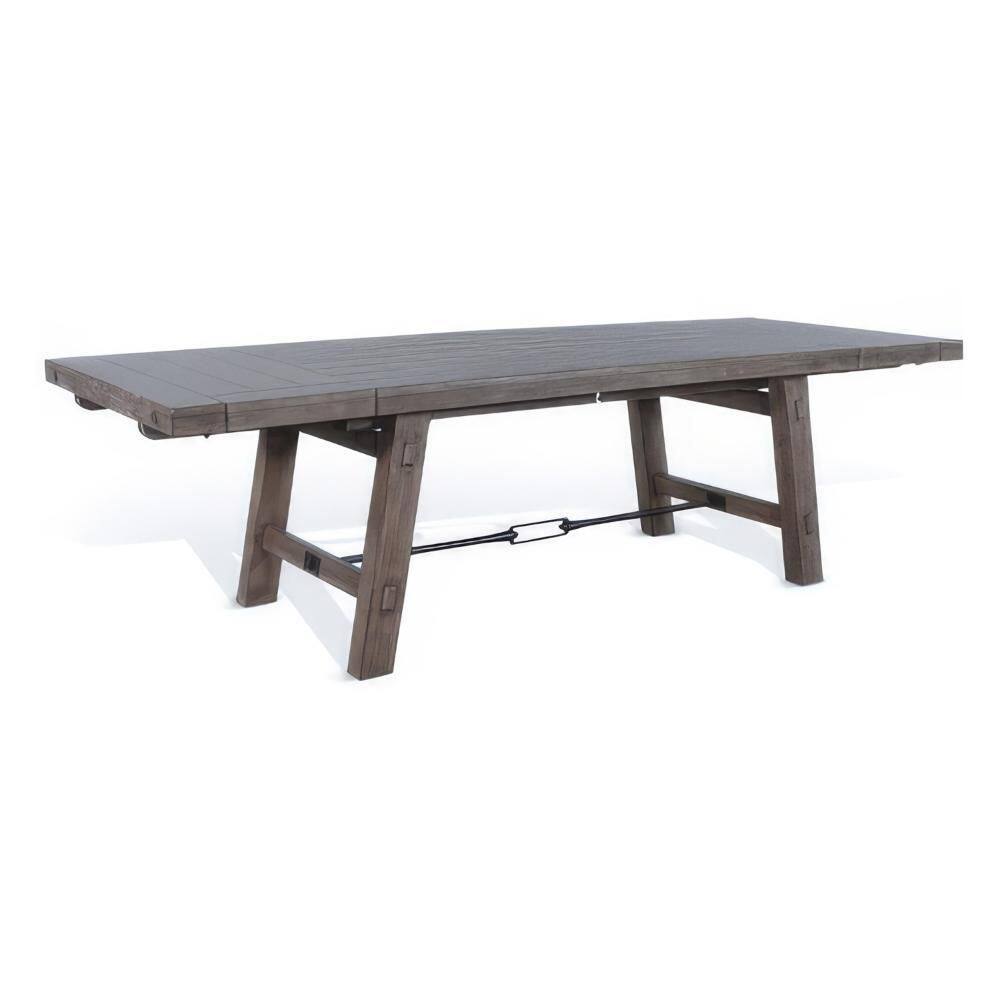 Benjara Yael Brown and Black Wood 76 in. 4-Legs Dining Table Seats-8 ...