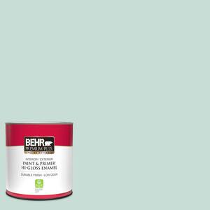 BEHR ULTRA 5 gal. #MQ3-20 Whipped Mint Extra Durable Semi-Gloss Enamel ...