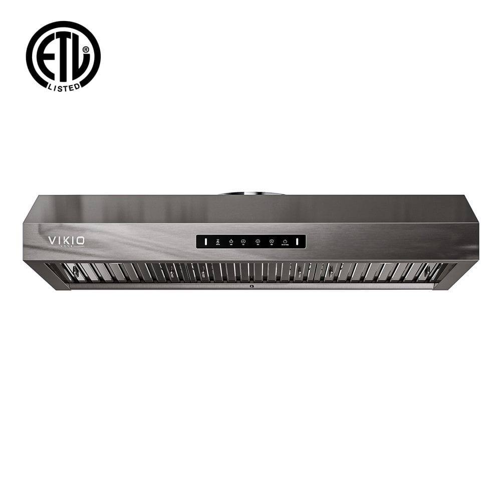 VIKIO 36 in. 560 CFM Ducted Under Cabinet Range Hood in Black Stainless ...