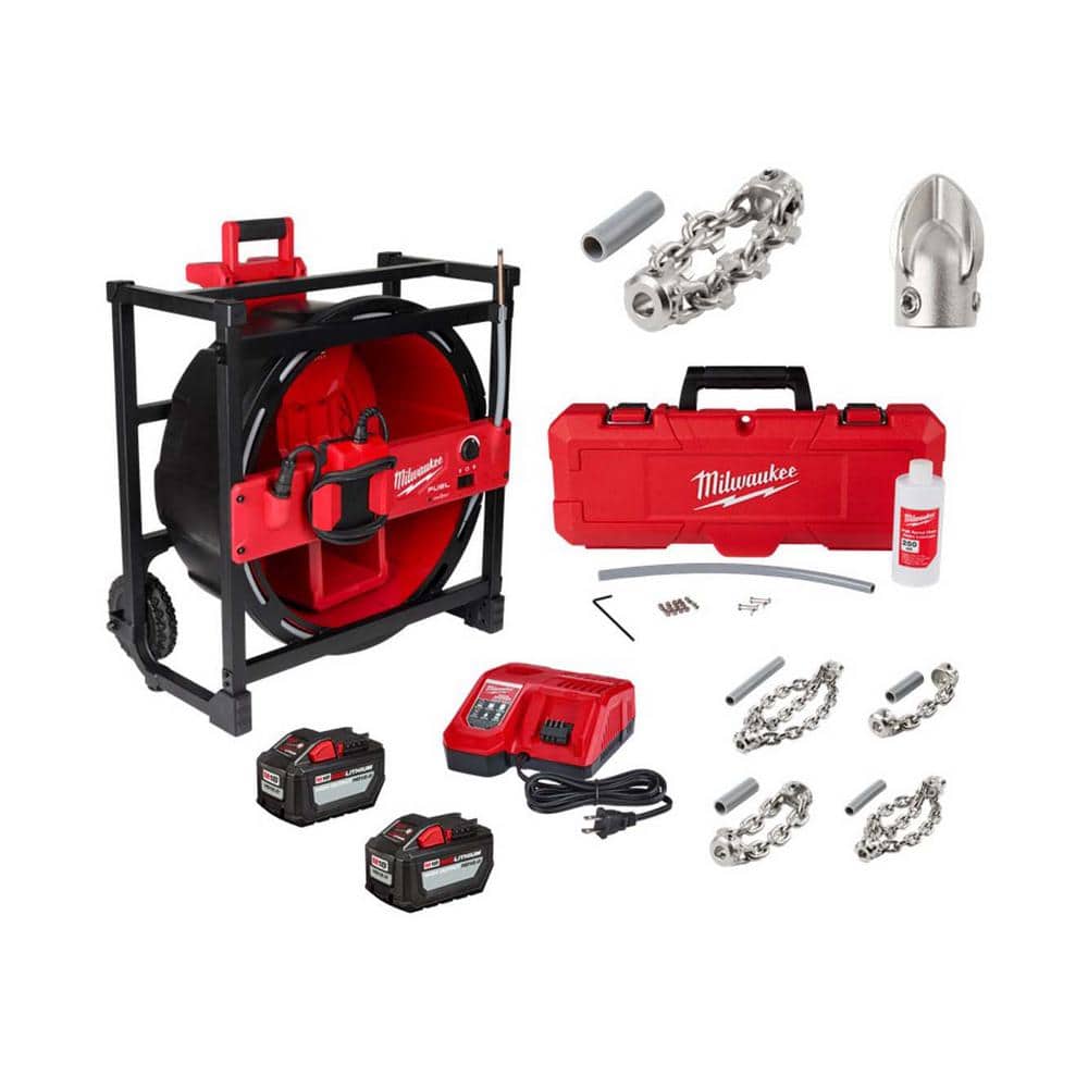 Milwaukee M18 18V Cordless High Speed Drain Cleaner with 5/16 in. x 7 5 ...