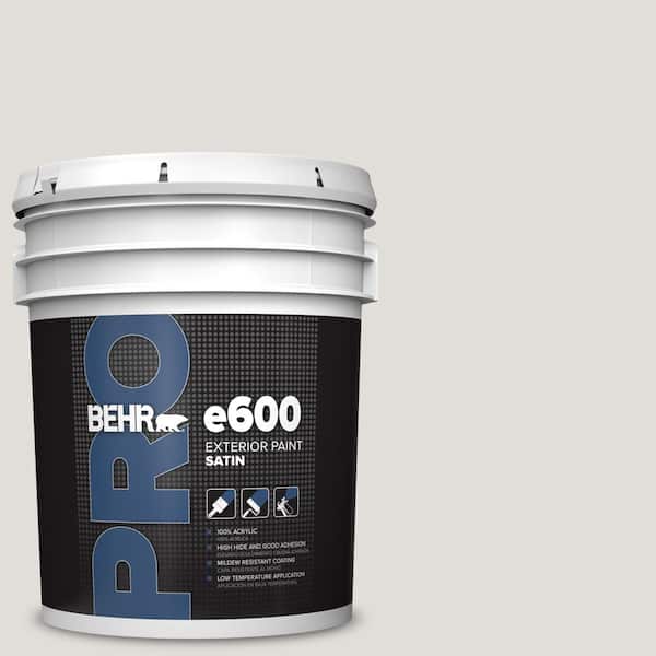 BEHR PRO 5 gal. #PWN-63 Abalone Shell Satin Exterior Paint PR64005 ...