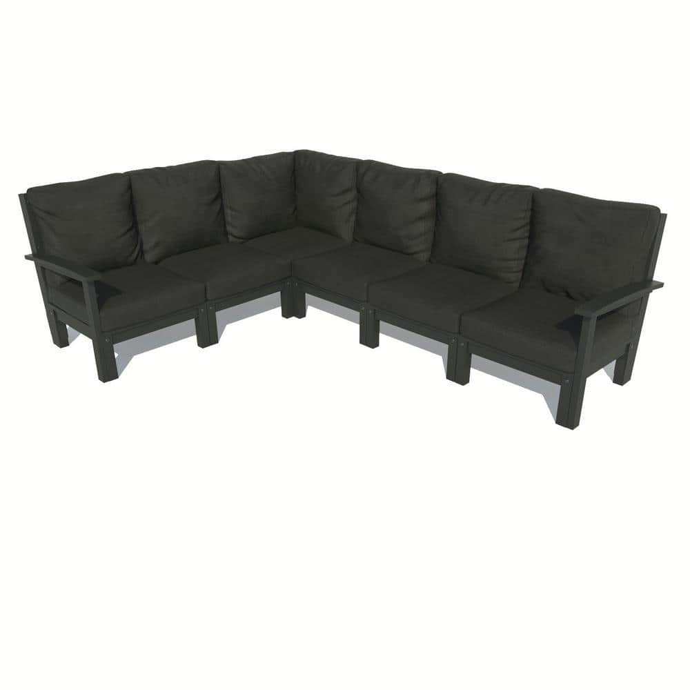 Highwood Bespoke Deep Seating 6-Piece Plastic Outdoor Sectional Sofa ...