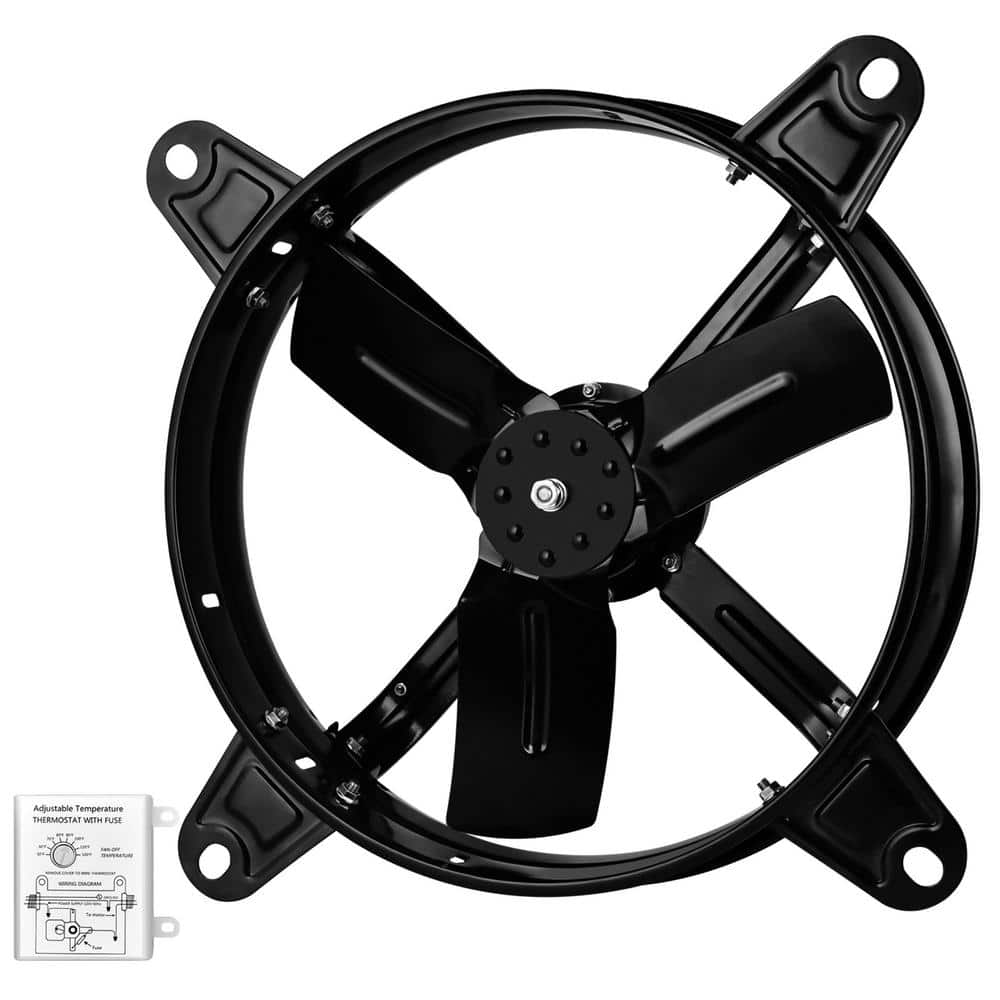 GVODE 14 in. windor fan attic Gable Ventilator With Adjustable ...