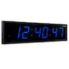 Ivation 24 in. Large Digital Wall Clock, LED Digital Clock with Remote ...