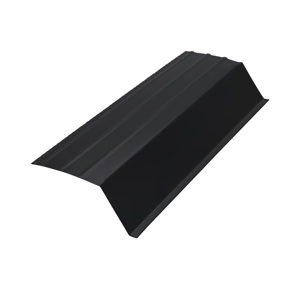 Amerimax Home Products 2.47 in. x 10 ft. Aluminum Black Roof Apron ...