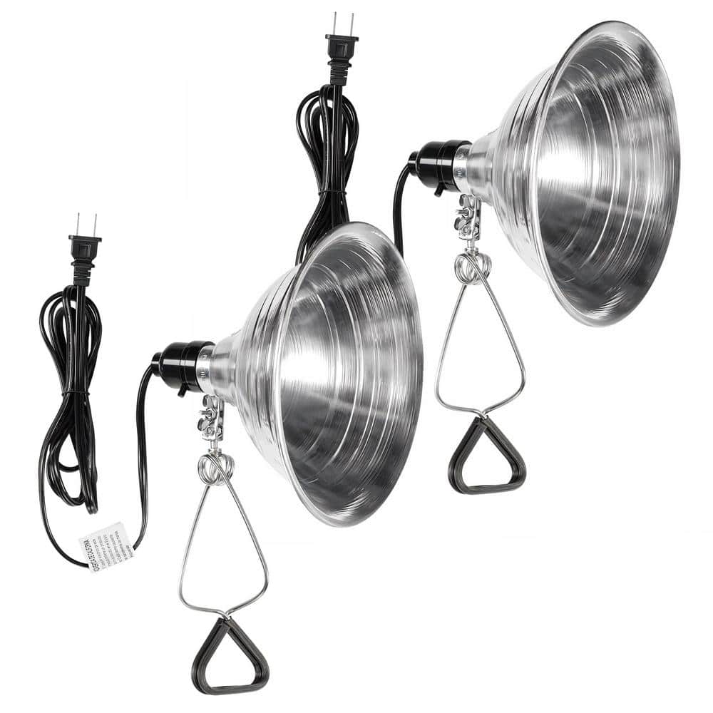 BIBIVIS Clamp Lamp Light Socket with 8.5 in. Aluminum Reflector for Max ...