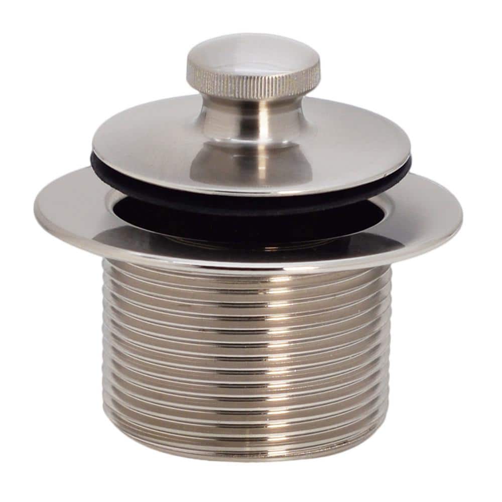 Westbrass 1-1/2 in. NPSM Twist & Close Bathtub Drain Plug, Coarse ...