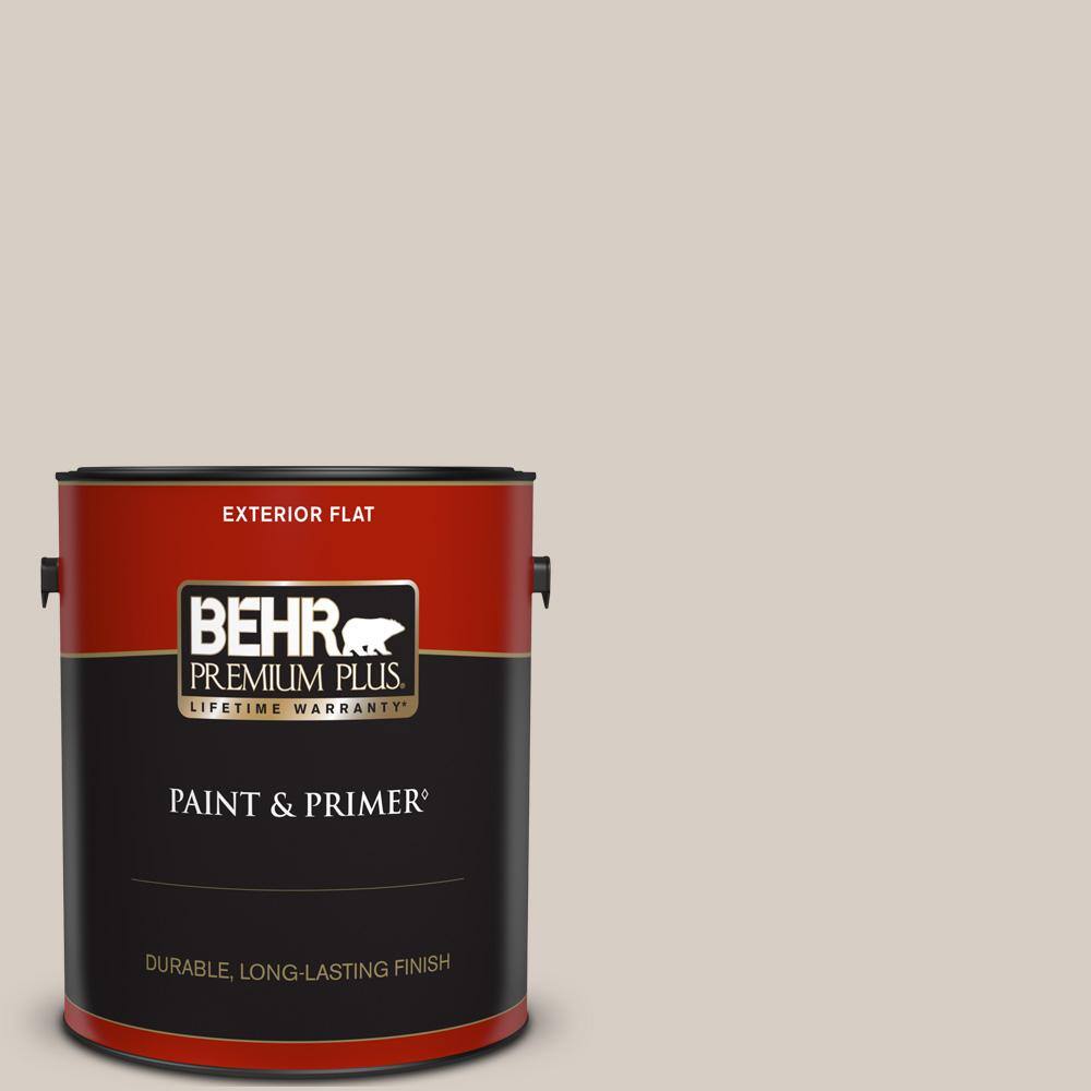 BEHR PREMIUM PLUS 1 gal. #MQ3-06 Granite Dust Flat Exterior Paint ...