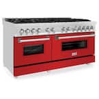 Kucht 48 in. 6.7 cu. ft. Double Oven Dual Fuel Range with Gas Stove and ...