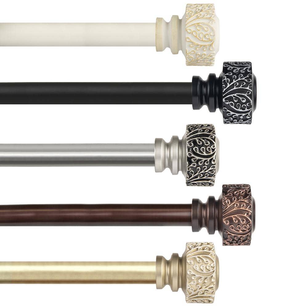 EMOH Granada 1 in. Adjustable Curtain Rod 28-48 in. - Satin Nickel H100 ...