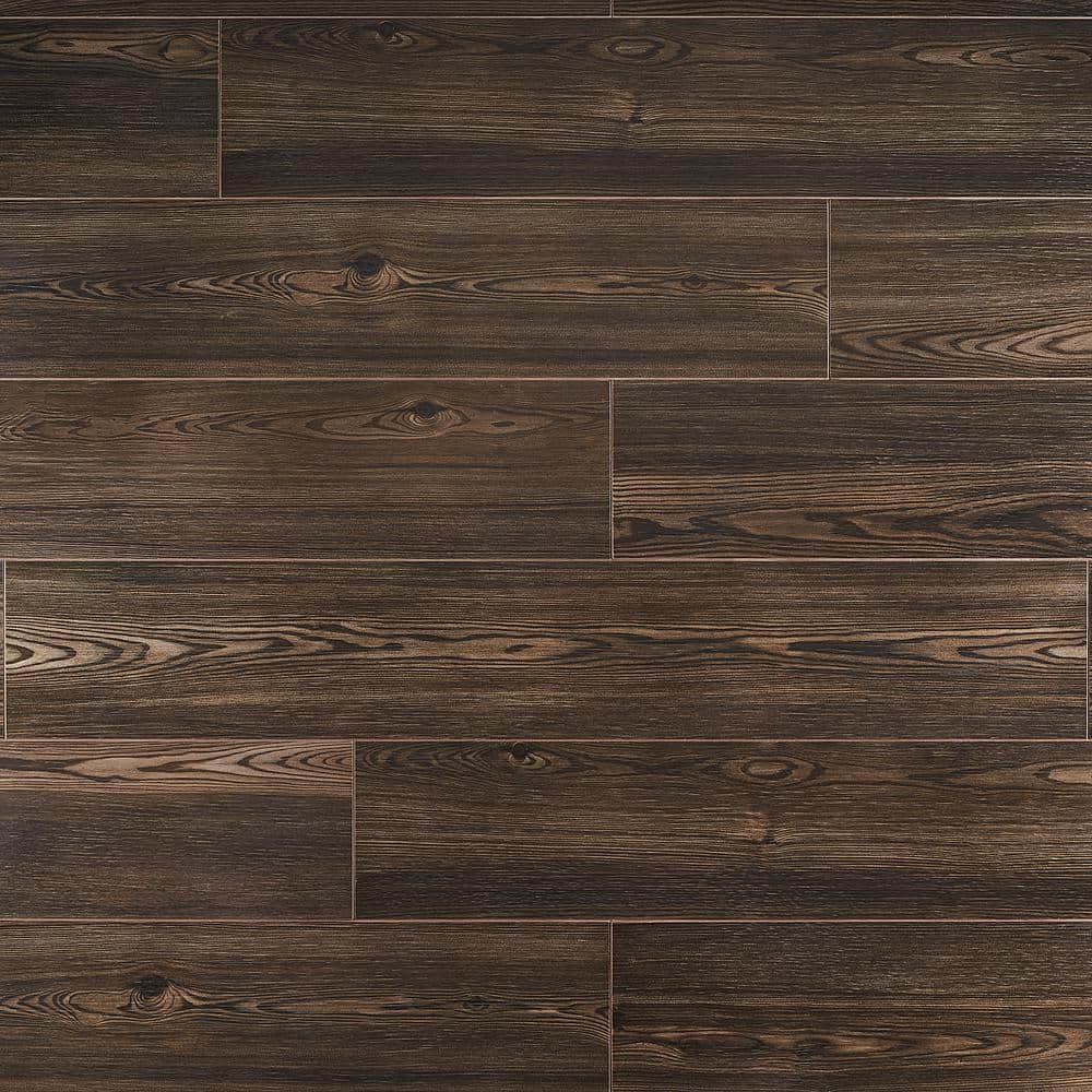 Ivy Hill Tile Balsa Coffee 8 in. x 0.43 in. Matte Porcelain Tile Sample ...
