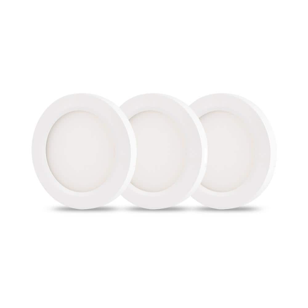 Commercial Electric Plug-in and Direct Wire 3PK 4 in. 220 Lumens RGBW ...